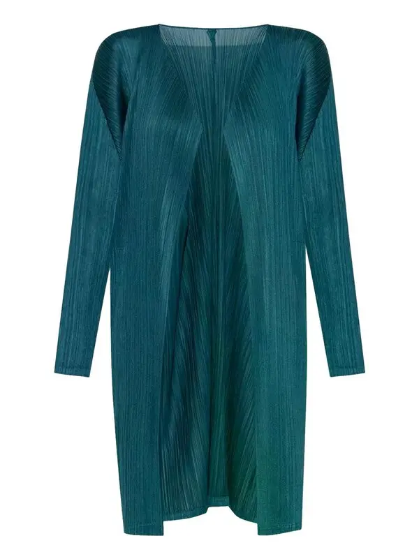 Issey Miyake Pleated Coat - Green