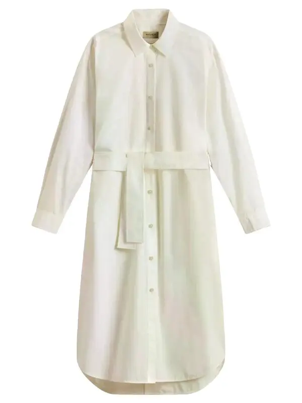 Woolrich Belted Shirt Dress - White