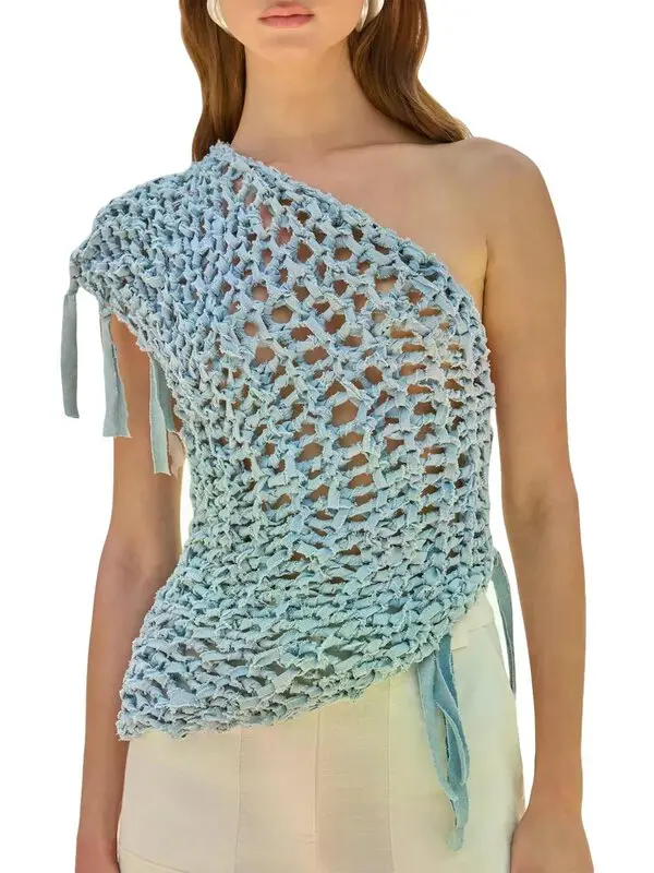 Cult Gaia Owen Knitted Top - Blue