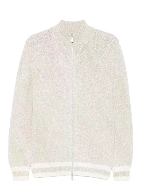 Eleventy Cotton Cardigan - Neutrals