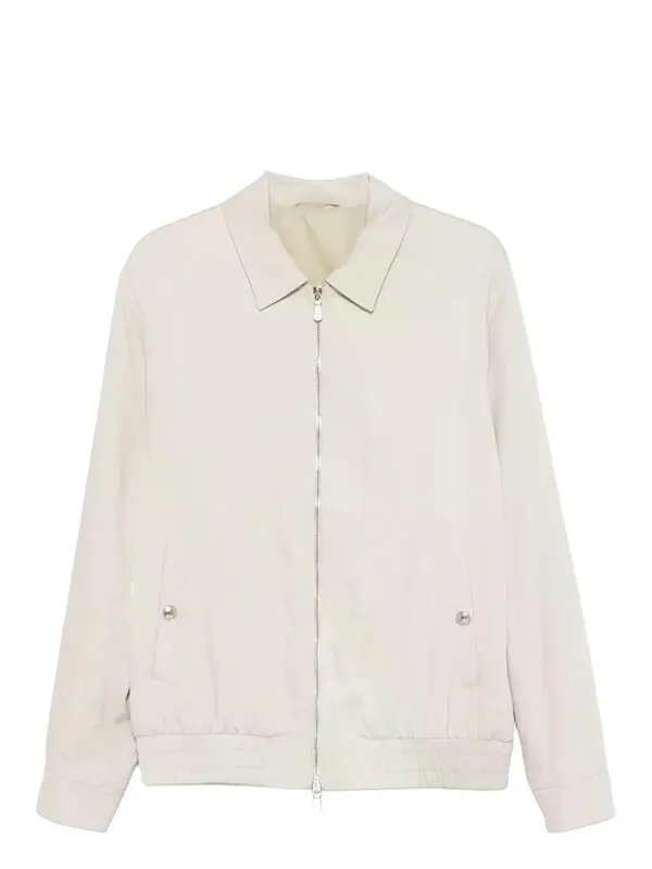 Eleventy Silk Jacket - Neutrals