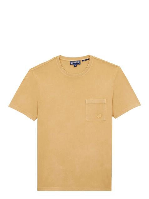 Vilebrequin Solid Cotton Tshirt Natural Colors Tee Shirt Titan - Brown
