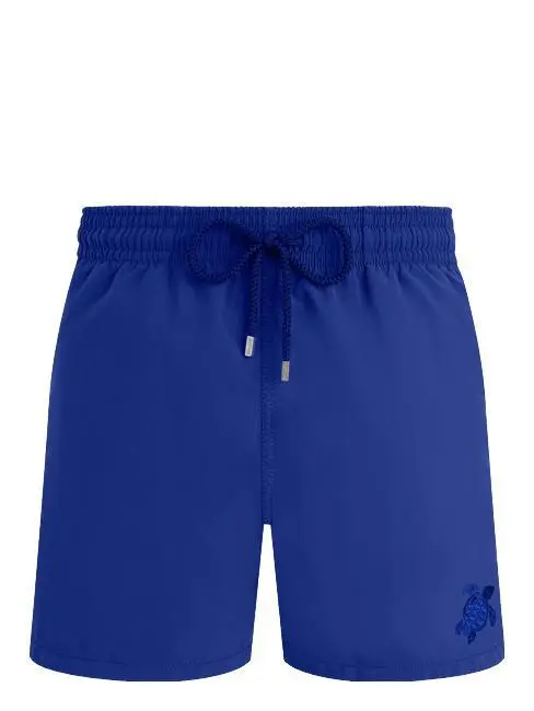 Vilebrequin Swim Trunks Ronde Des Tortues Maxi Waterreactive Swimwear Moorea - Blue
