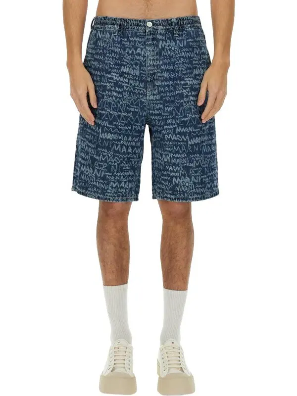 Marni Short In Denim - Navy
