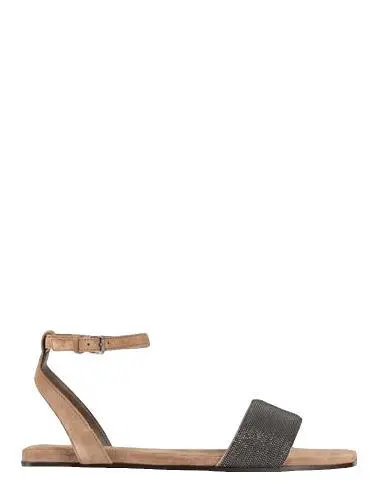 Brunello Cucinelli Leather Sandals - Beige