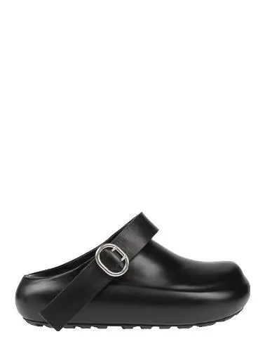 JIL SANDER Leather Clogs - Black