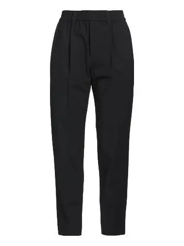 Brunello Cucinelli Tapered Virgin Wool Blend Pants - Black