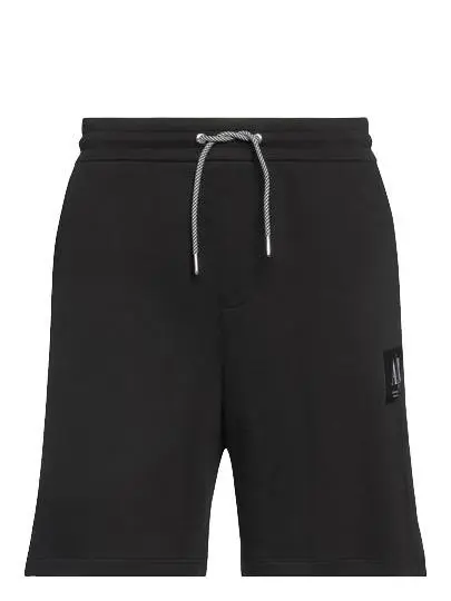 Armani Exchange Cotton French Terry Shorts - Black