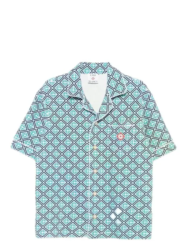Casablanca Monogram Towelling Shirt - Blue