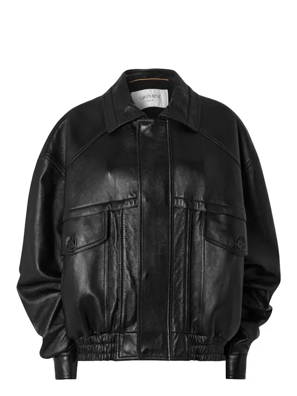 Saint Laurent Leather Jacket - Black