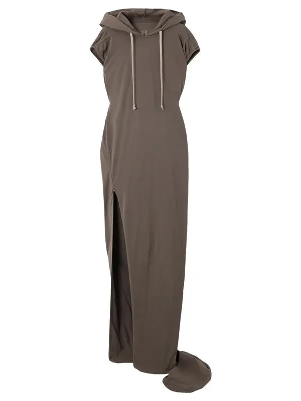 Rick Owens Edfu Hooded Maxi Dress - Brown