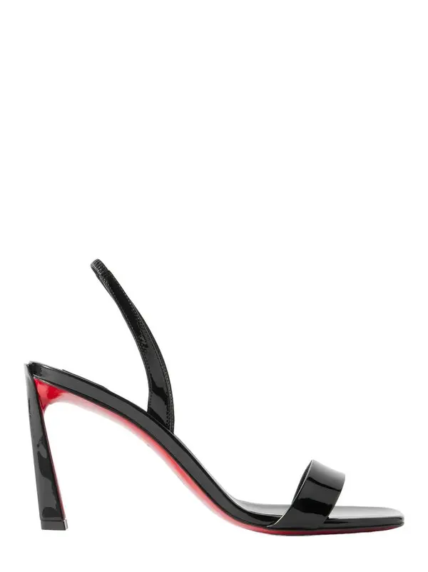 CHRISTIAN LOUBOUTIN O Condora 85 Patent-leather Slingback Sandals - Black