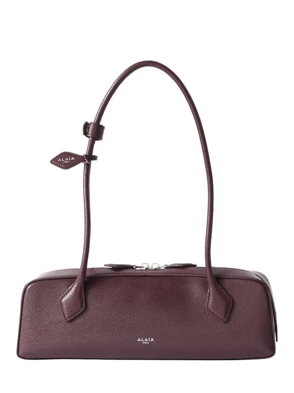 Alaïa Le Teckel Textured-leather Shoulder Bag - Burgundy