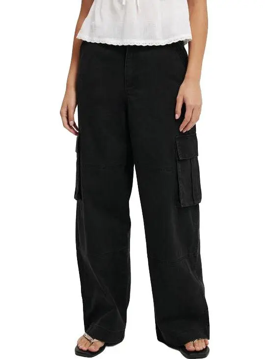COTTON ON Benny Cargo Pant - Washed Black