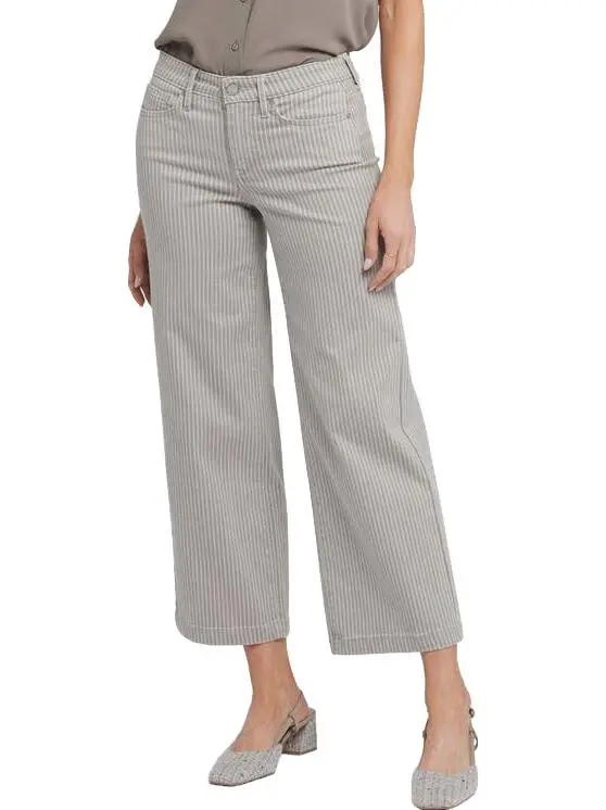 NYDJ Teresa Ankle Wide Leg Jeans - Hidden Lodge Stripe