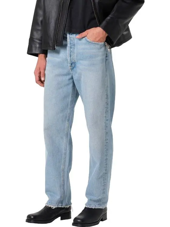AGOLDE 90s Mid-rise Straight Leg Jeans - Force Vint Marbled Ind