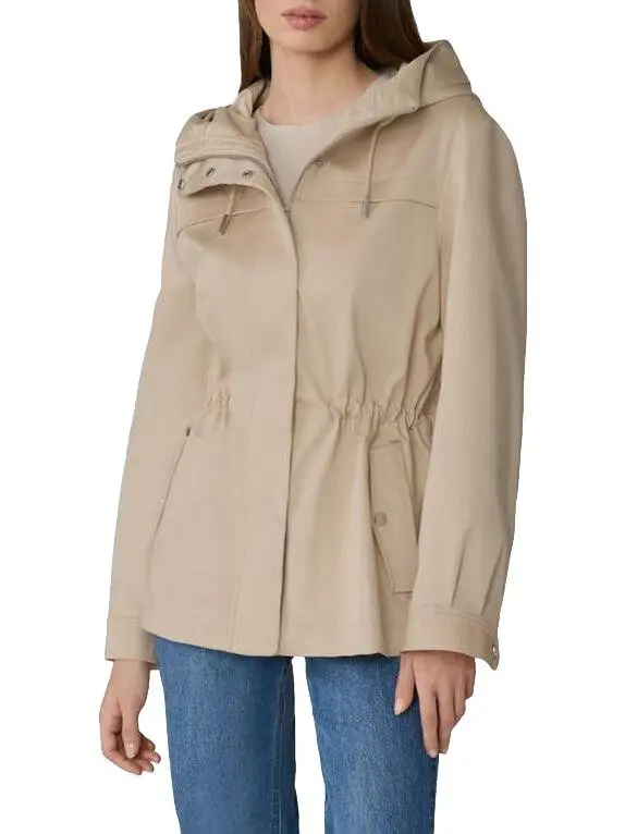 Soia & Kyo Avalynn Water Repellent Rain Coat - Almond