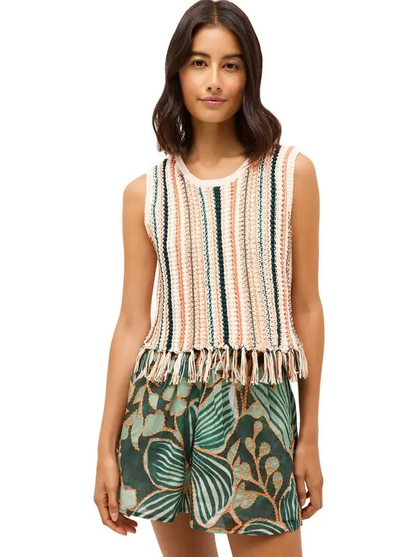 MARIE OLIVER Collins Tank - Primavera Stripe