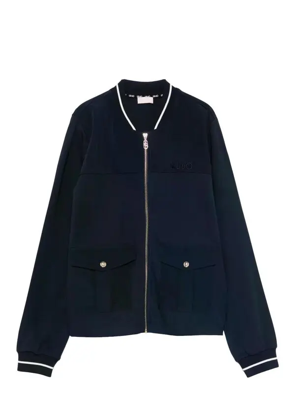 Liu Jo Logo-embroidered Bomber Jacket - Blue