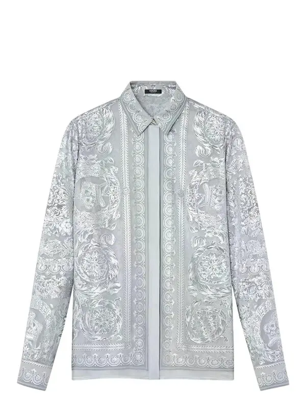 Versace La Coupe Des Dieux Devoré Shirt - Grey