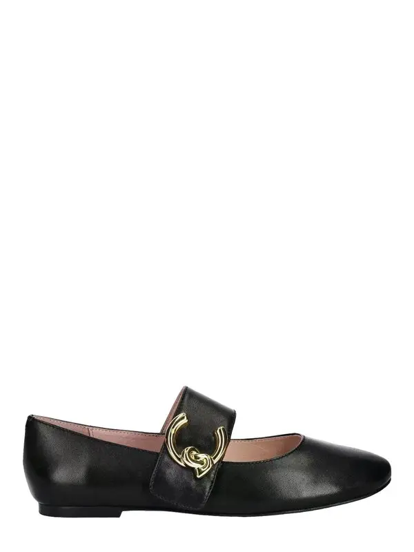 COCCINELLE Leather Ballerinas - Black