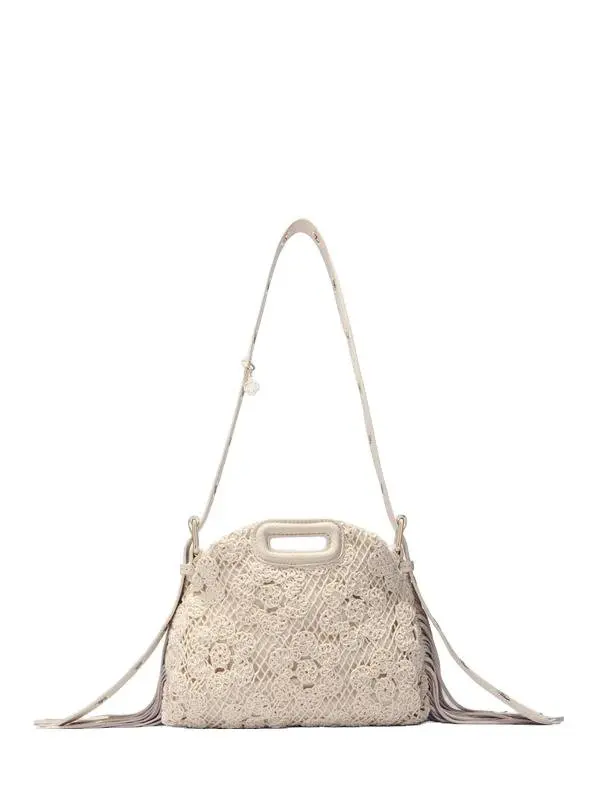 Maje Crochet-knit Mini Miss M Bag - Floral