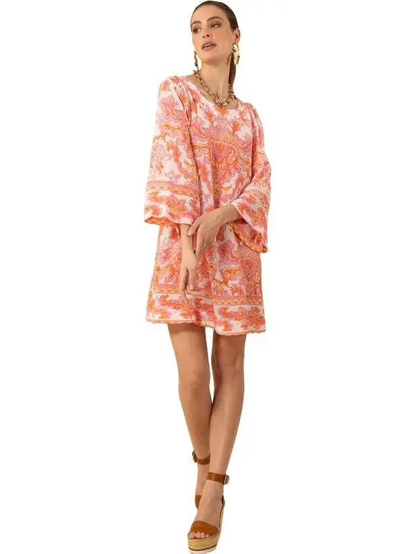 Hale Bob Flora Silk Dress - Pink