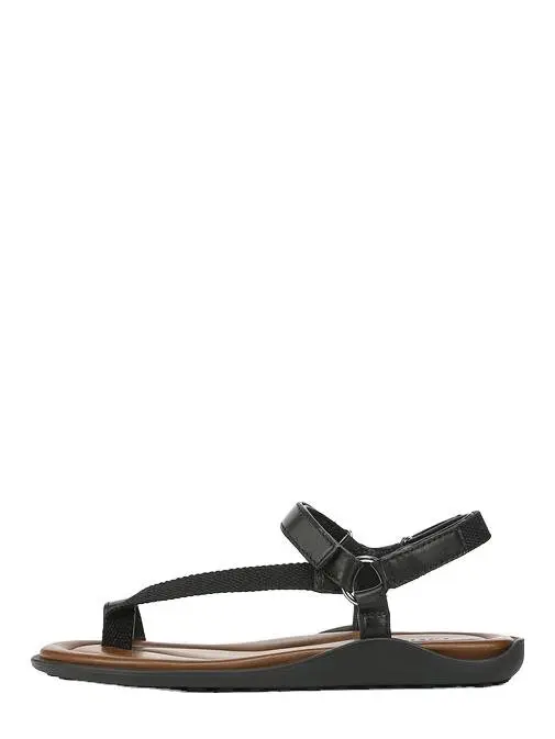 Vince Summer Leather & Canvas Sandal - Black