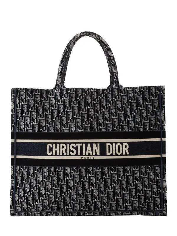 Dior Velvet Book Tote - Navy
