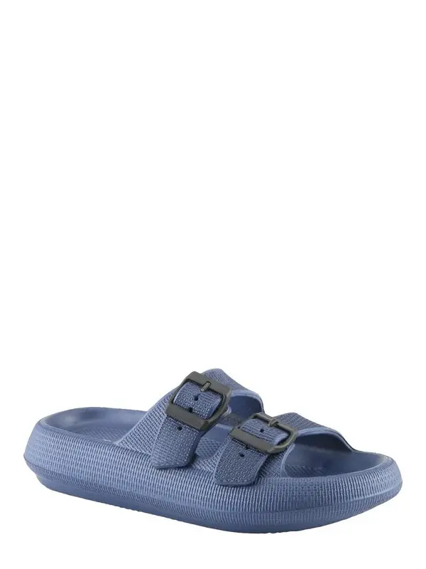 SPRING STEP SHOES Bubbles Waterproof Slide Sandal - Navy