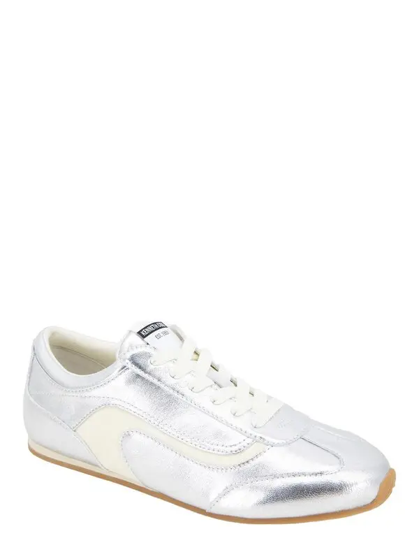 KENNETH COLE Alma Low-profile Sneakers - Silver Leather