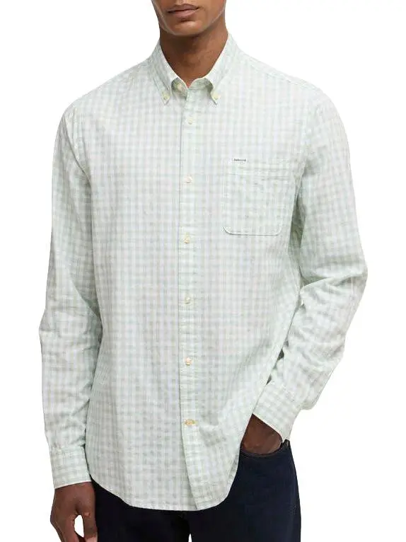 Barbour Kanehill Tailored Fit Gingham Button-down Shirt - Sea Green