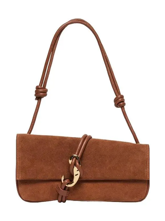 Dolce Vita Alice Suede Shoulder Bag - Saddle