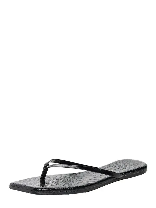 Tkees Square Toe Lily Flip Flops - Sable Croc