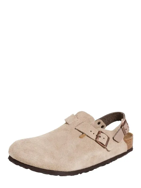 BIRKENSTOCK Tokio Ii Suede Clogs - Taupe