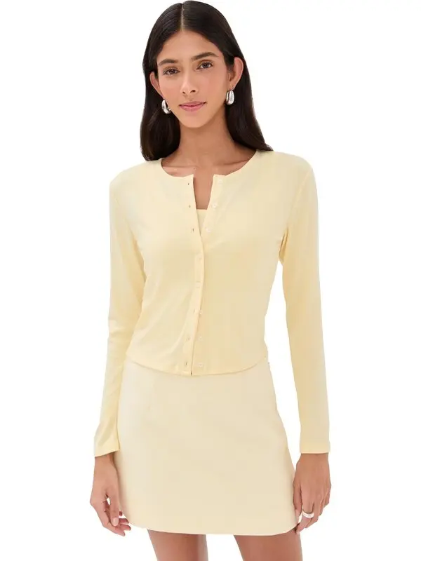 LE BOP Eloise Cardigan - Butter Yellow