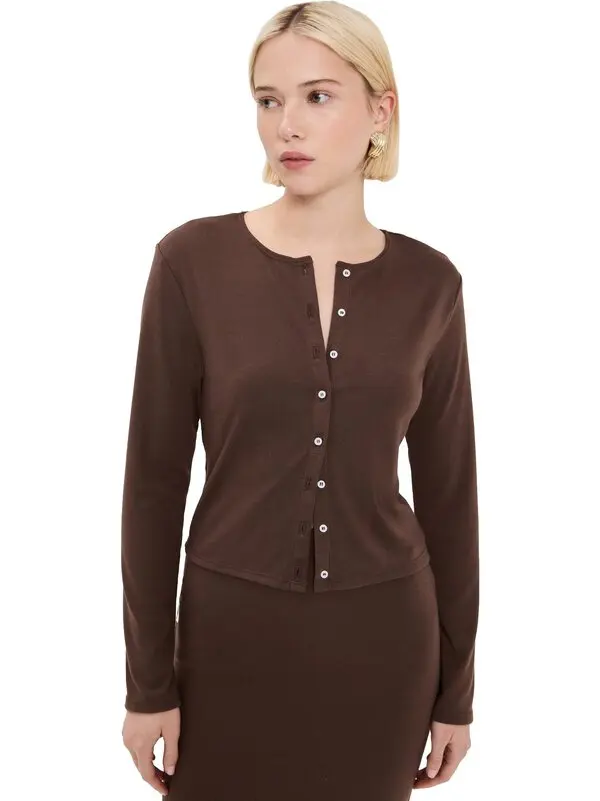 LE BOP Eloise Cardigan - Chocolate