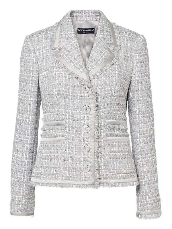 Dolce & Gabbana Lamé Bouclé Jacket - Grey
