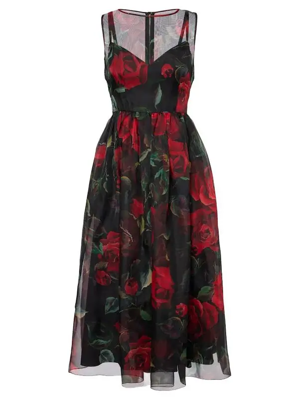 Dolce & Gabbana Floral Print Silk Cocktail Dress - Multicoloured