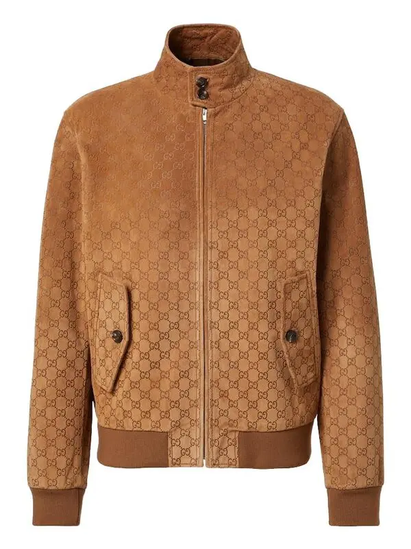 Gucci Gg Suede Blouson - Brown