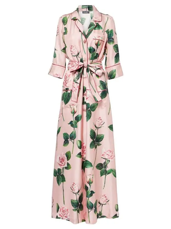 Dolce & Gabbana Floral Silk Satin Maxi Dress - Multicoloured