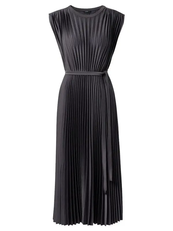 JOSEPH Volta Belted Midi Dress - Grey