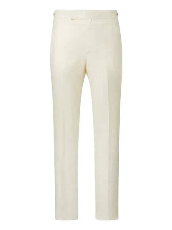 Gabriela Hearst Wool, Silk, And Linen Suit Pants - White