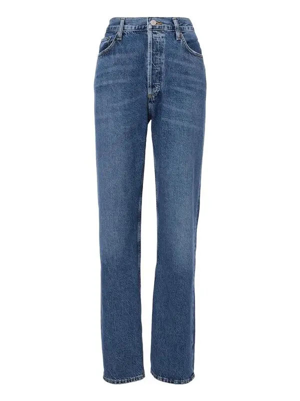 AGOLDE 90's Pinch Waist Long High-rise Straight Jeans - Blue