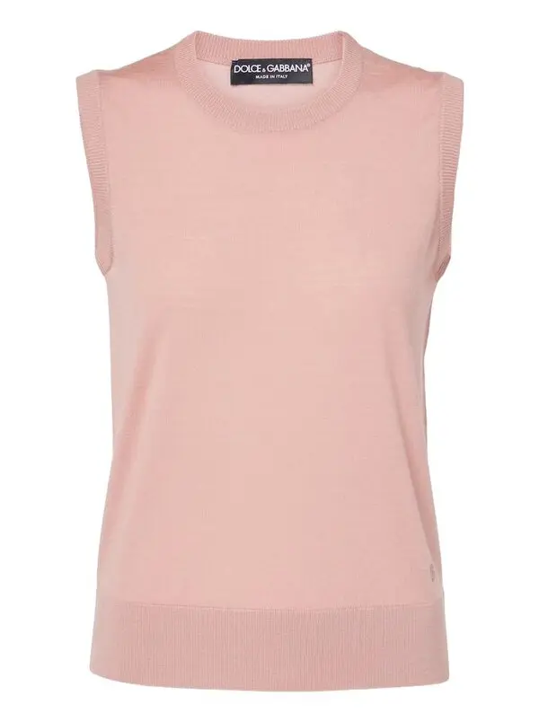 Dolce & Gabbana Virgin Wool Vest - Pink