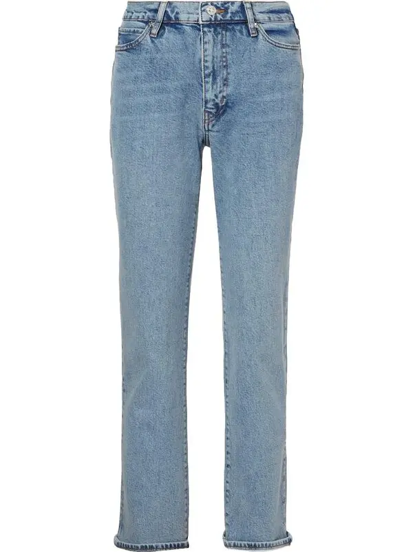 FRAME The Borrowed Straight Leg Jeans - Blue