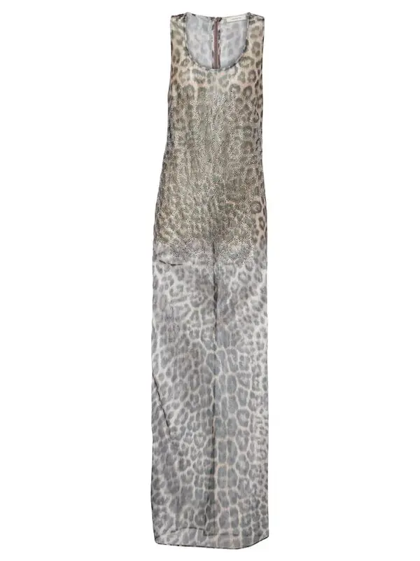JACQUES WEI Crystal-embellished Maxi Dress - Grey