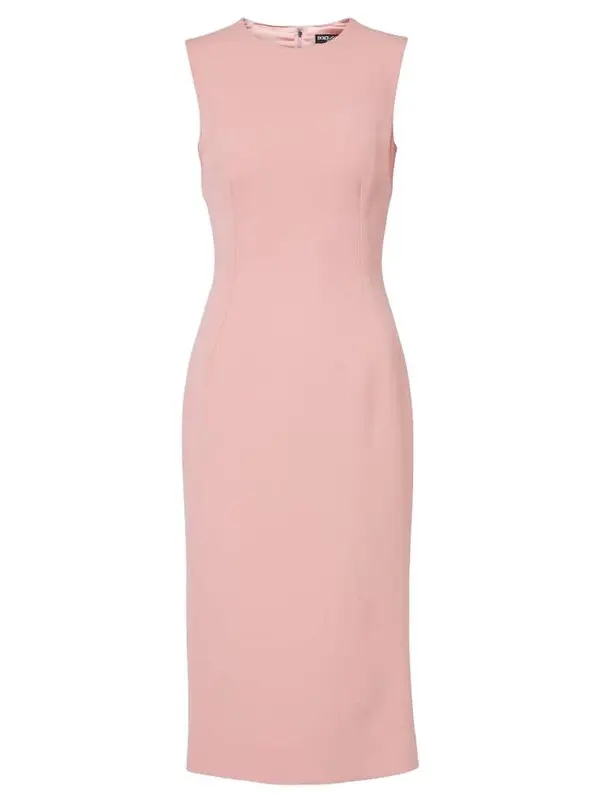 Dolce & Gabbana Virgin Wool Midi Dress - Pink