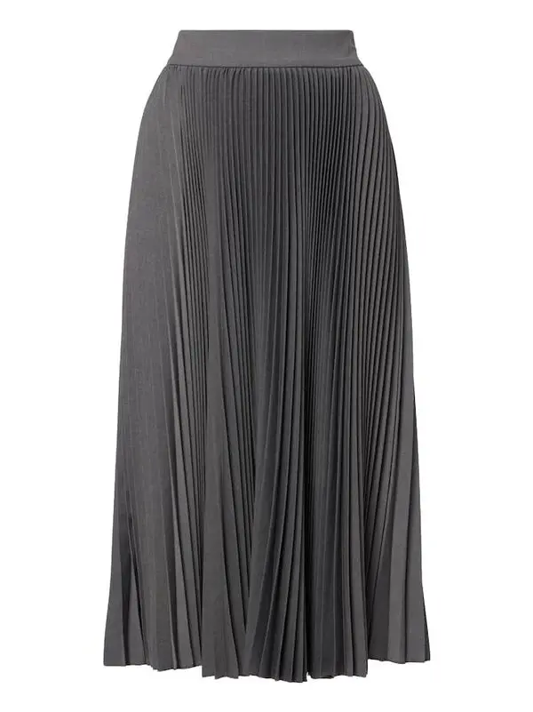 Dolce & Gabbana Plissé Midi Skirt - Grey