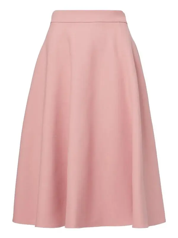 Dolce & Gabbana Virgin Wool Midi Skirt - Pink